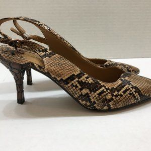 J.Renee | Shoes | Jrenee Sweetheart Topline High Heel Sling Snake Print ...